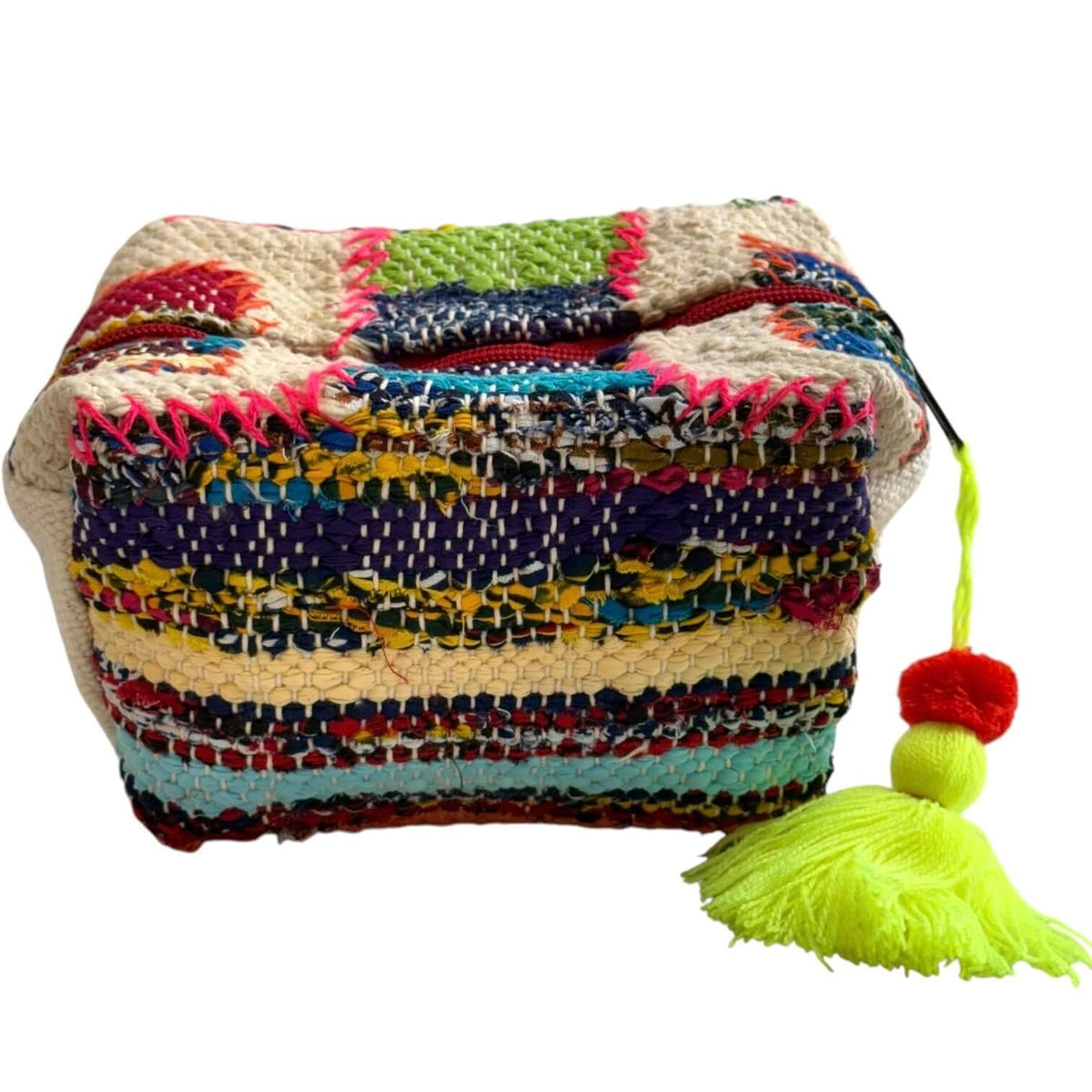 Rag Rug Origami Makeup Bag - Vibrant & Artisan Crafted – Alicia ...