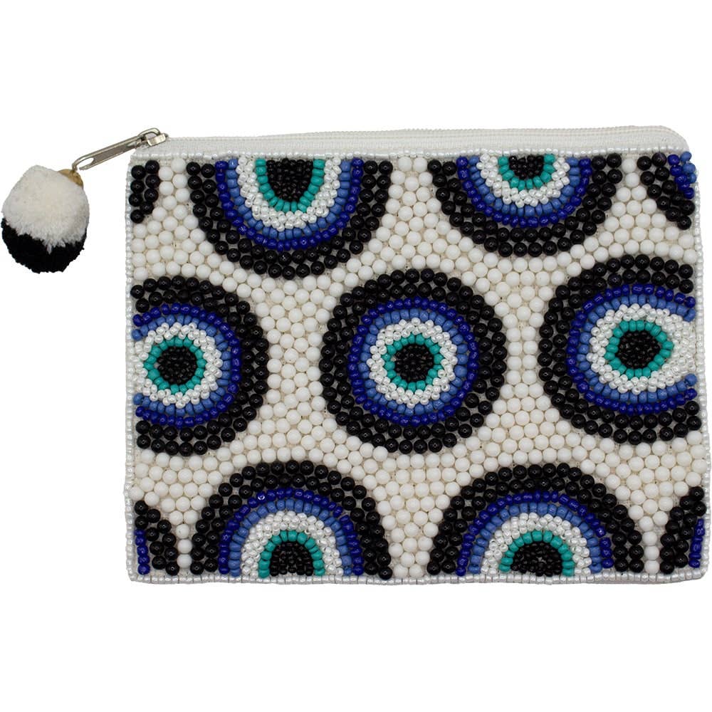 Evil Eyes Beaded Coin Purse – Alicia DiMichele Boutique