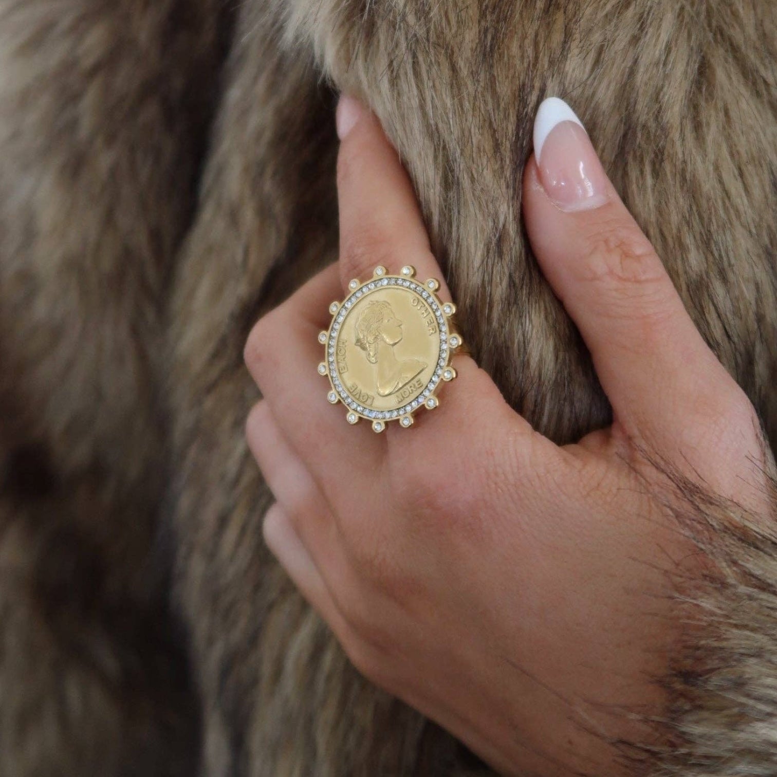 Vintage Shine Coin Ring - Statement Ring – Alicia DiMichele Boutique